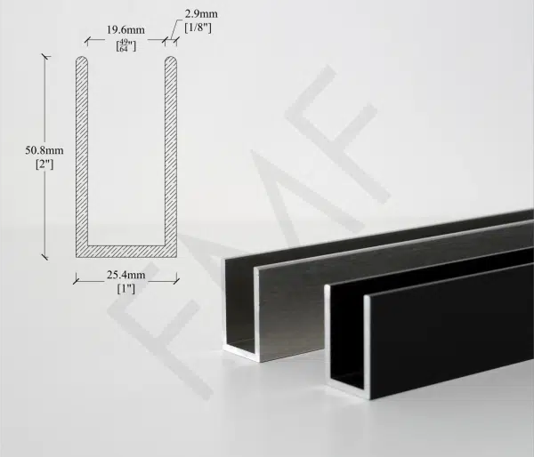 Commercial U-Channels | FMF Glass Hardware Inc