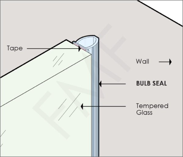 Bulb Seal | Shower Door Hardware