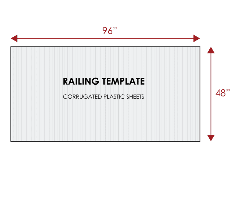 4X8 Corrugated Plastic Template Sheet | FMF Glass Hardware Inc